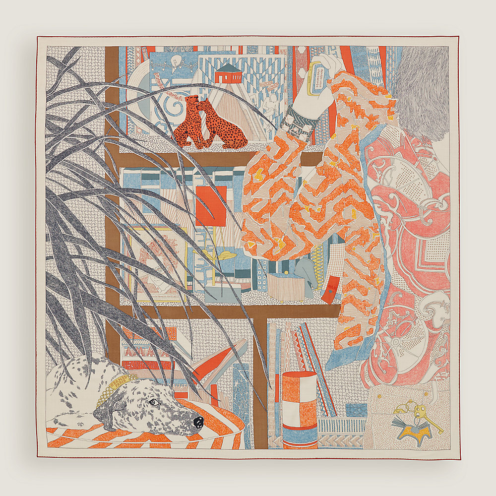 Schal 140 Rendez-Vous Chez Hermès - Braun | Hermès Deutschland